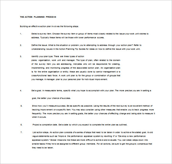 Employee Action Plan Template - 14+ Free Word, Excel, PDF Format Download