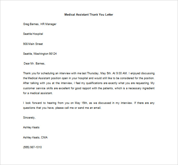15+ Medical Thank You Letter Templates - DOC, PDF