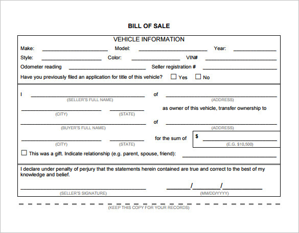 Bill Of Sale Word Template FREE DOWNLOAD Aashe