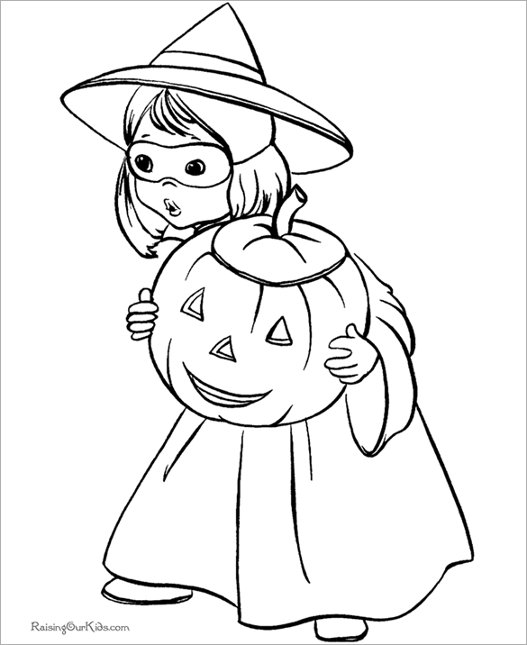20 Halloween Coloring Pages PDF PNG