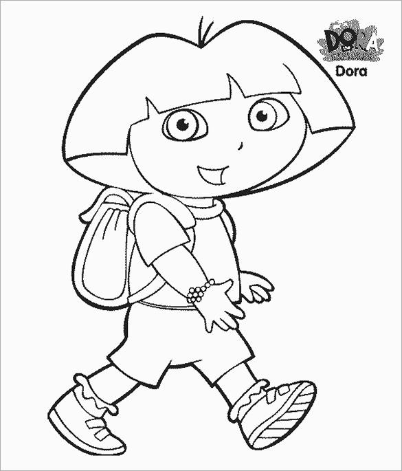 19+ Dora Coloring Pages – PDF, PNG, JPEG, EPS