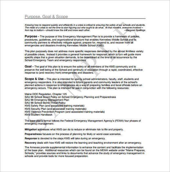 Emergency Action Plan Template - 9+ Free Sample, Example, Format Download