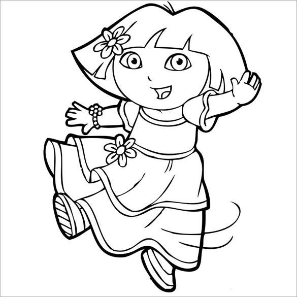 19+ Dora Coloring Pages – PDF, PNG, JPEG, EPS