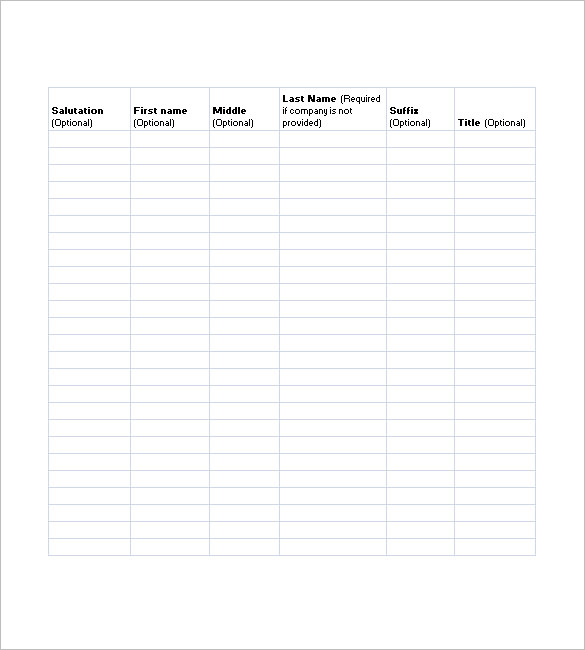 List Templates - 110+ Free Word, Excel, PDF, PSD, Indesign Format ...