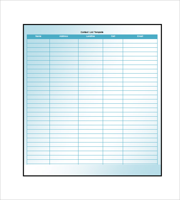 List Templates - 110+ Free Word, Excel, PDF, PSD, Indesign Format ...