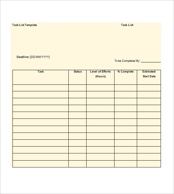 List Templates - 110+ Free Word, Excel, PDF, PSD, Indesign Format ...
