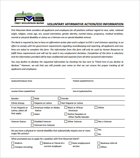 6+ Affirmative Action Plan Templates - DOC, PDF