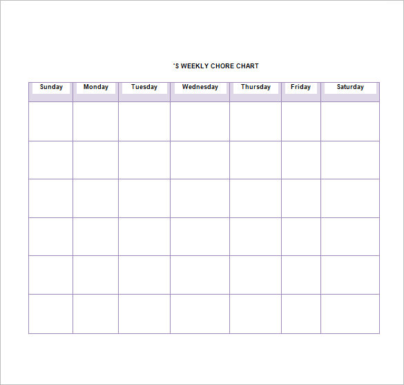 Chore List Template - 10+ Free Word, Excel, PDF Format Download