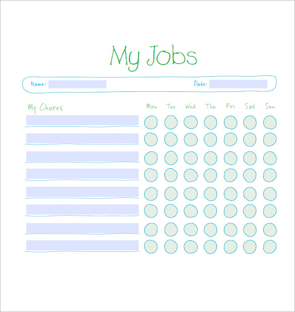 Chore List Template - 10+ Free Word, Excel, PDF Format Download