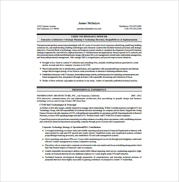 Chief Executive Officer Resume Template - 7+ Free Word, Excel, PDF ...