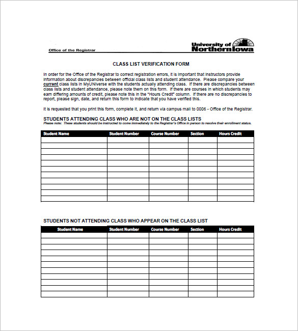 Class List Template - 17+ Word, Excel, PDF Format Download
