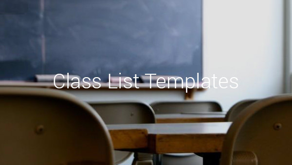 Class List Template - 17+ Word, Excel, PDF Format Download