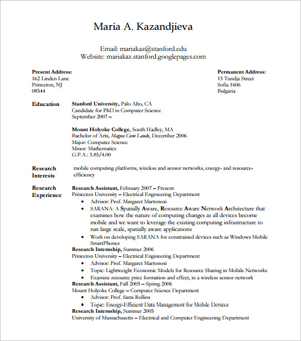 Kesir I aret Hissetmek Curriculum Vitae Latex Template Kritik Bo mak Maymun