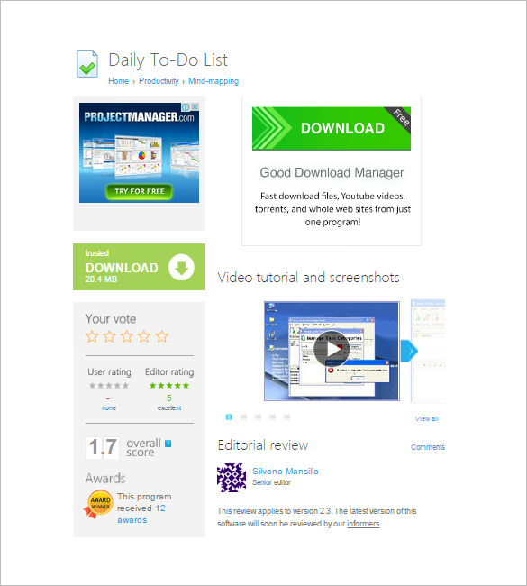 Daily Task List Template – 9+ Free Word, Excel, PDF Format Download