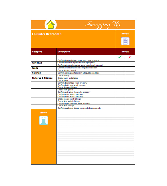Snag List Template - 7+ Word, Excel, PDF Format Download