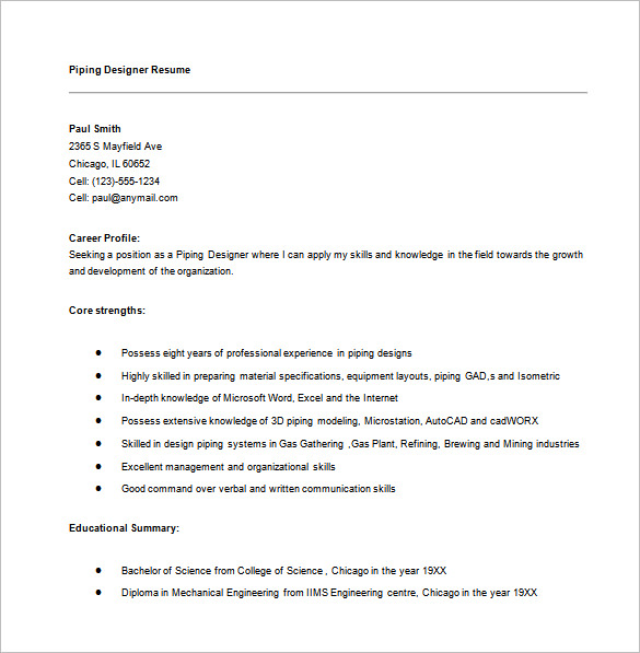 Designer Resume Template - 8+ Free Word, Excel, PDF Format Download!