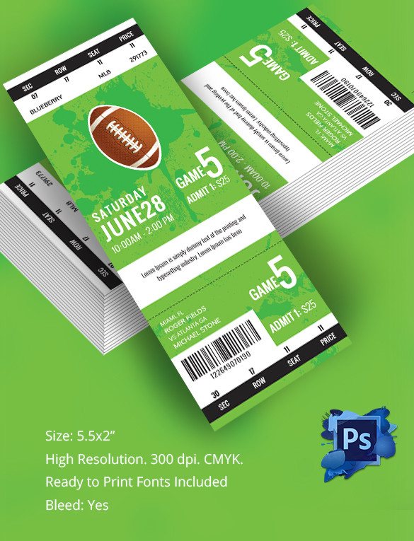 Ticket Template – 91+ Free Word, Excel, PDF, PSD, EPS Formats Download ...