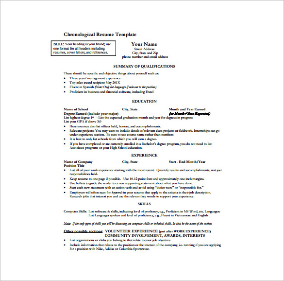 One Page Resume Template - 11+ Free Word, Excel, PDF Format Download!