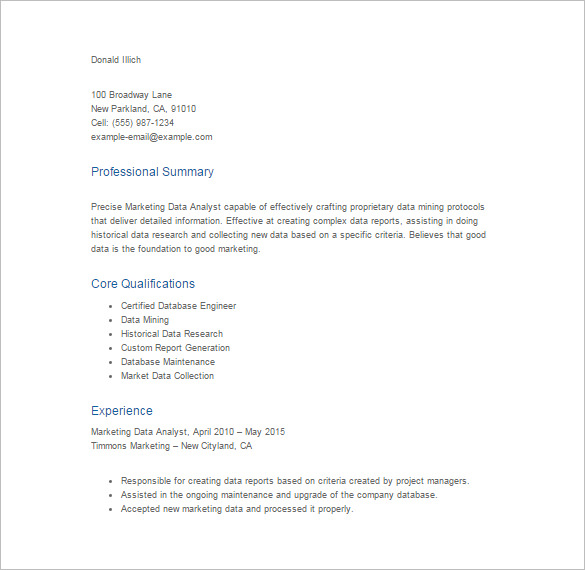 Data Analyst Resume Template - 21+ Free Word, Excel, PDF Format Download!