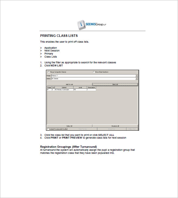 Class List Template -8+ Free Sample, Example, Format Download! | Free ...