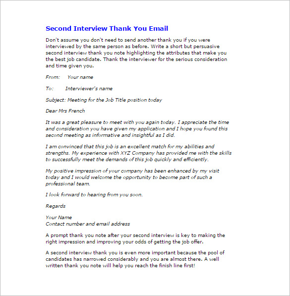 14+ Thank You Email After Interview - DOC, Excel, PDF