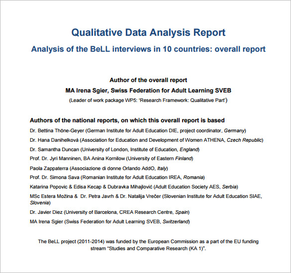 Data Analysis Data Analysis Report Pdf