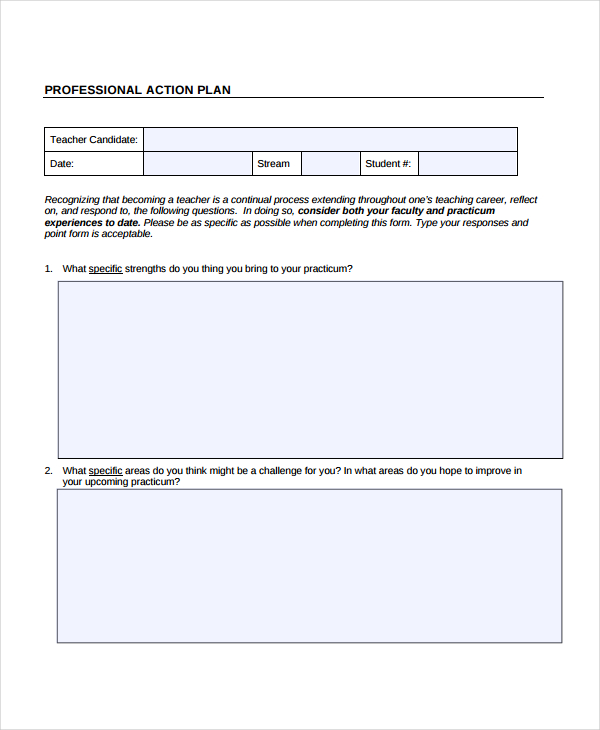 Career Action Plan Template - 15+ Free Sample, Example, Format Download
