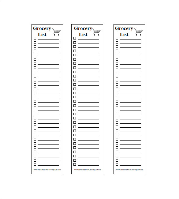 Download Printable Grocery Checklist Template Pdf Grocery List Template 8 Free Sample Example 
