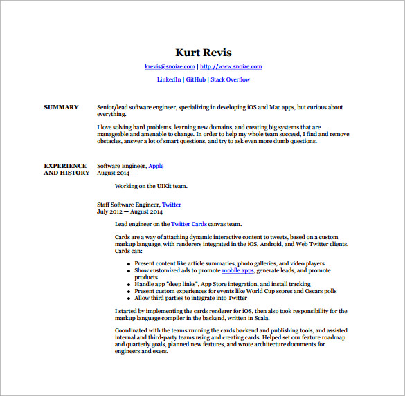 14+ Android Developer Resume Templates - Free Word, Excel, PDF Format ...