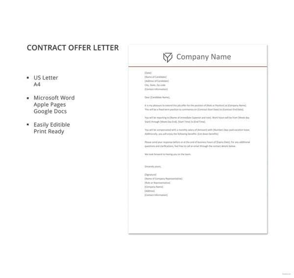 Free 94+ Offer Letter Templates - PDF, DOC