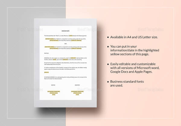 Note Templates - 17+ Free Word, Excel, PDF Format Download!