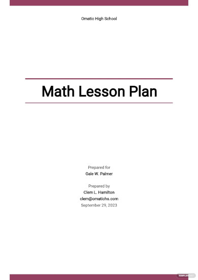 High School Lesson Plan Template -13+ PDF, Word, Format Download!