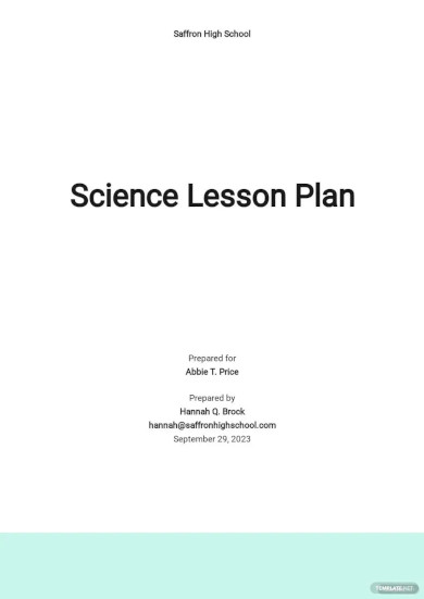High School Lesson Plan Template -13+ PDF, Word, Format Download!
