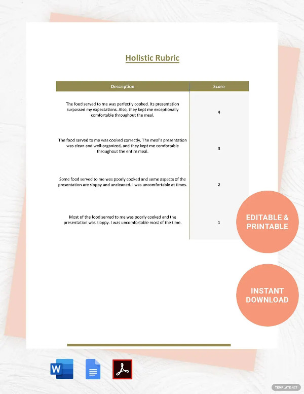 Rubric Template - 46+ Free Word, Excel, PDF Format
