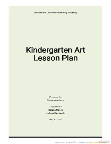 24+ Kindergarten Lesson Plan Template - PDF, DOC