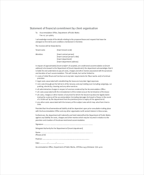 Lease Proposal Template Word