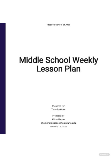 Middle School Lesson Plan Template - 11+ Word, Excel, PDF Format Download!