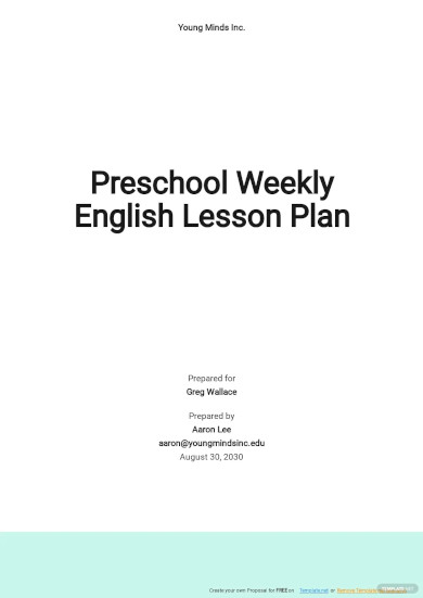 Preschool Lesson Plan Template - 16+ PDF, Word Format Download!