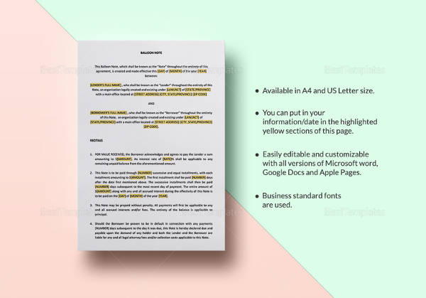 Note Templates - 17+ Free Word, Excel, PDF Format Download!