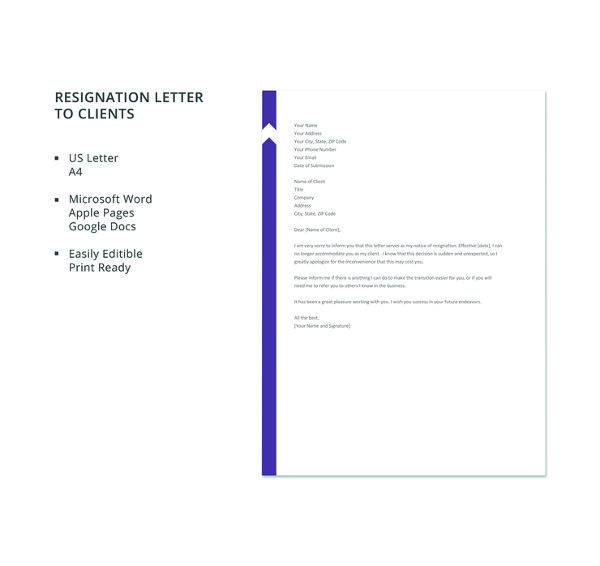 34+ Resignation Letter Word Templates