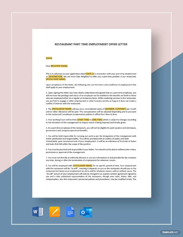 Free 94+ Offer Letter Templates - PDF, DOC
