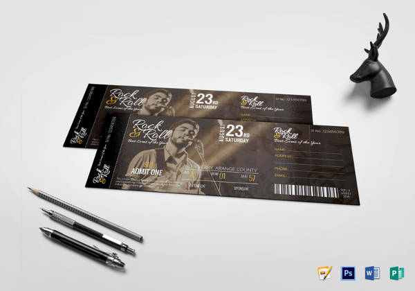 113+ Ticket Templates - Word, Excel, PDF, PSD, EPS