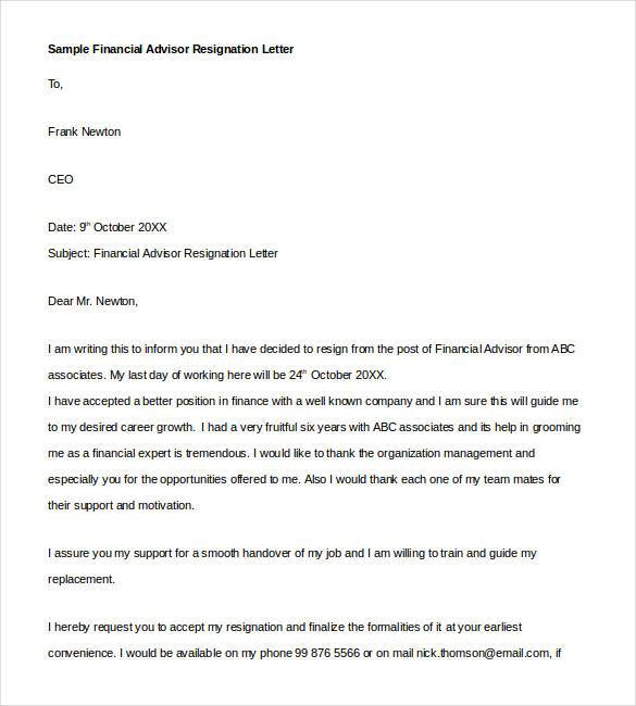 22+ Email Resignation Letter Templates - PDF, DOC