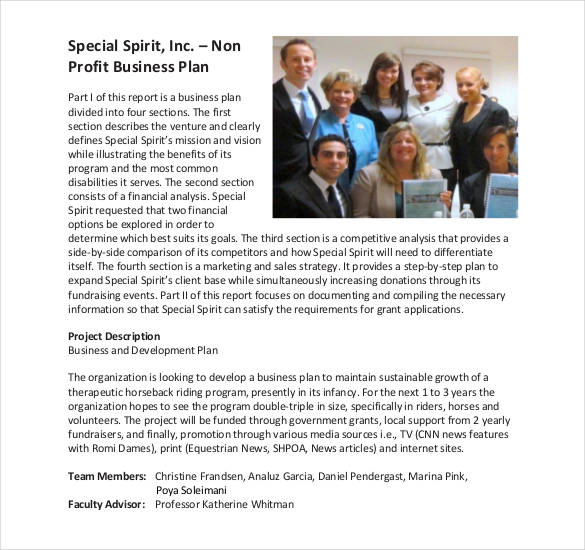 FREE 23+ Non Profit Business Plan Templates in PDF | Google Docs | MS ...