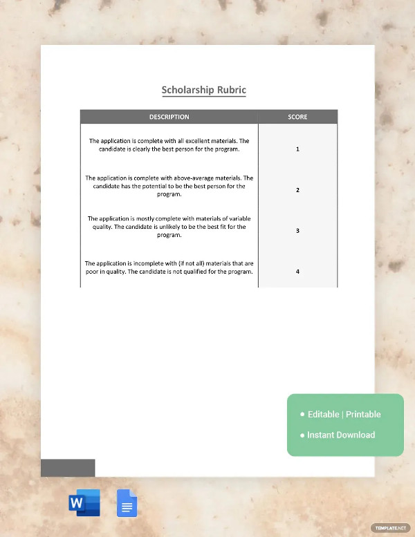 Rubric Template - 46+ Free Word, Excel, PDF Format