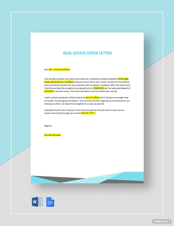 Free 94+ Offer Letter Templates - PDF, DOC