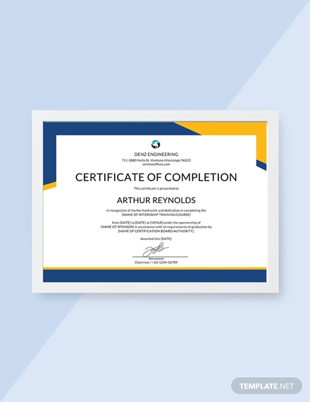 Certificate Template - 52+ Printable Word, Excel, PDF, PSD, Google ...