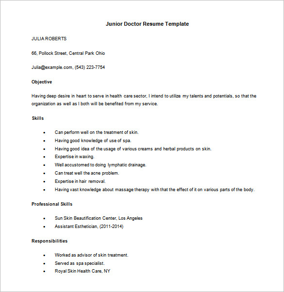 19+ Doctor Resume Templates - PDF, DOC