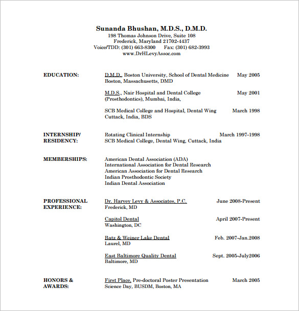 19+ Doctor Resume Templates - PDF, DOC | Free & Premium Templates