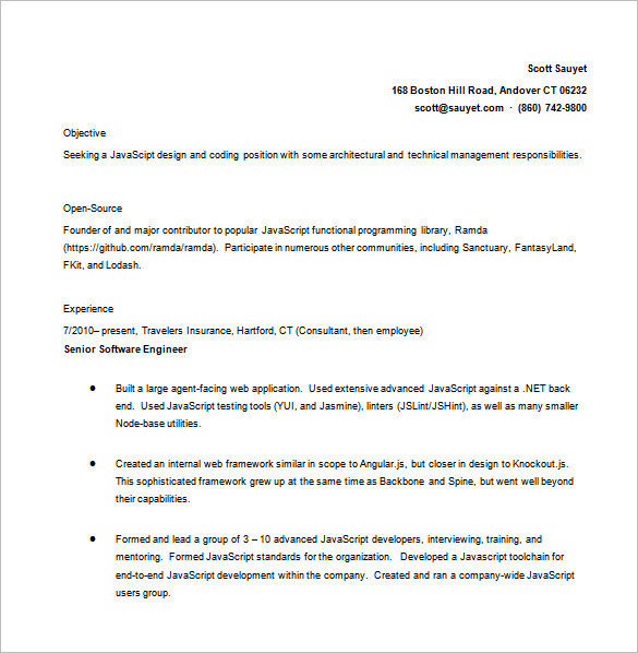 12+ Java Developer Resume Templates - DOC, PDF
